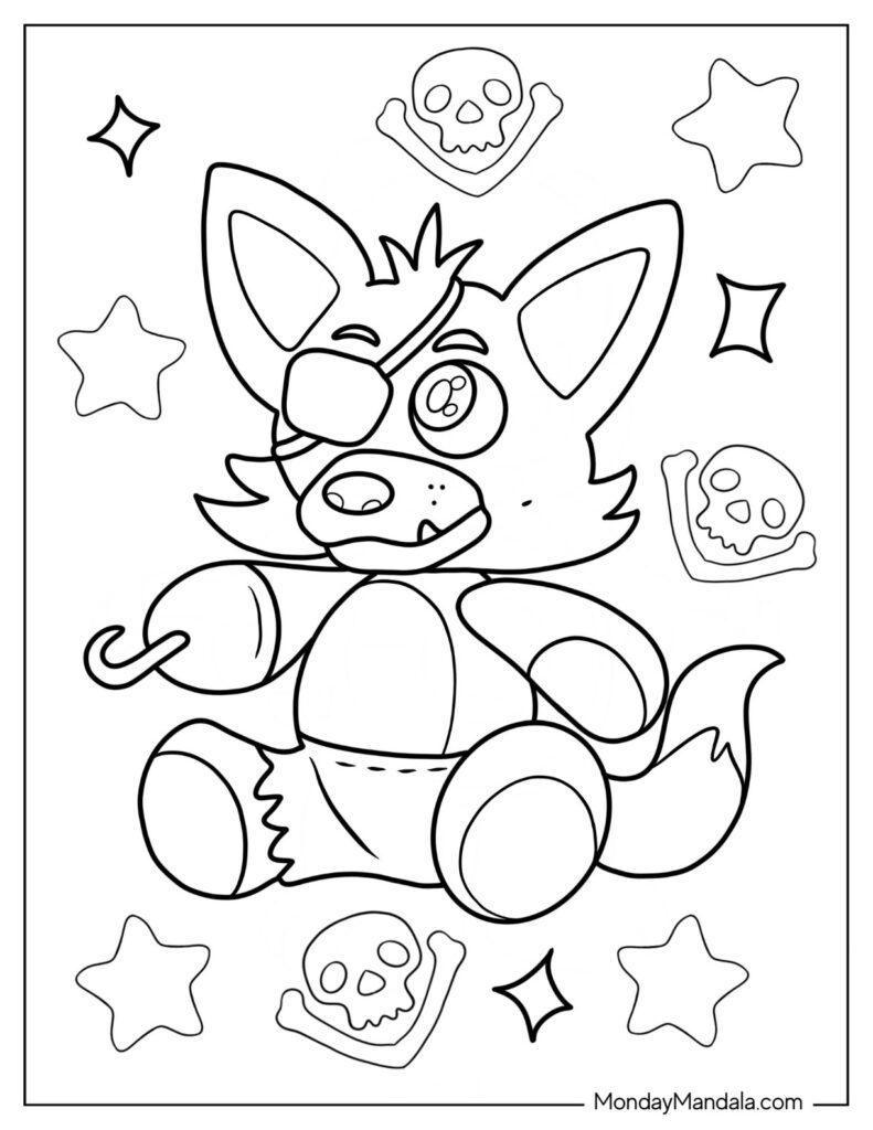 Foxy Coloring Pages - Ark for Kids